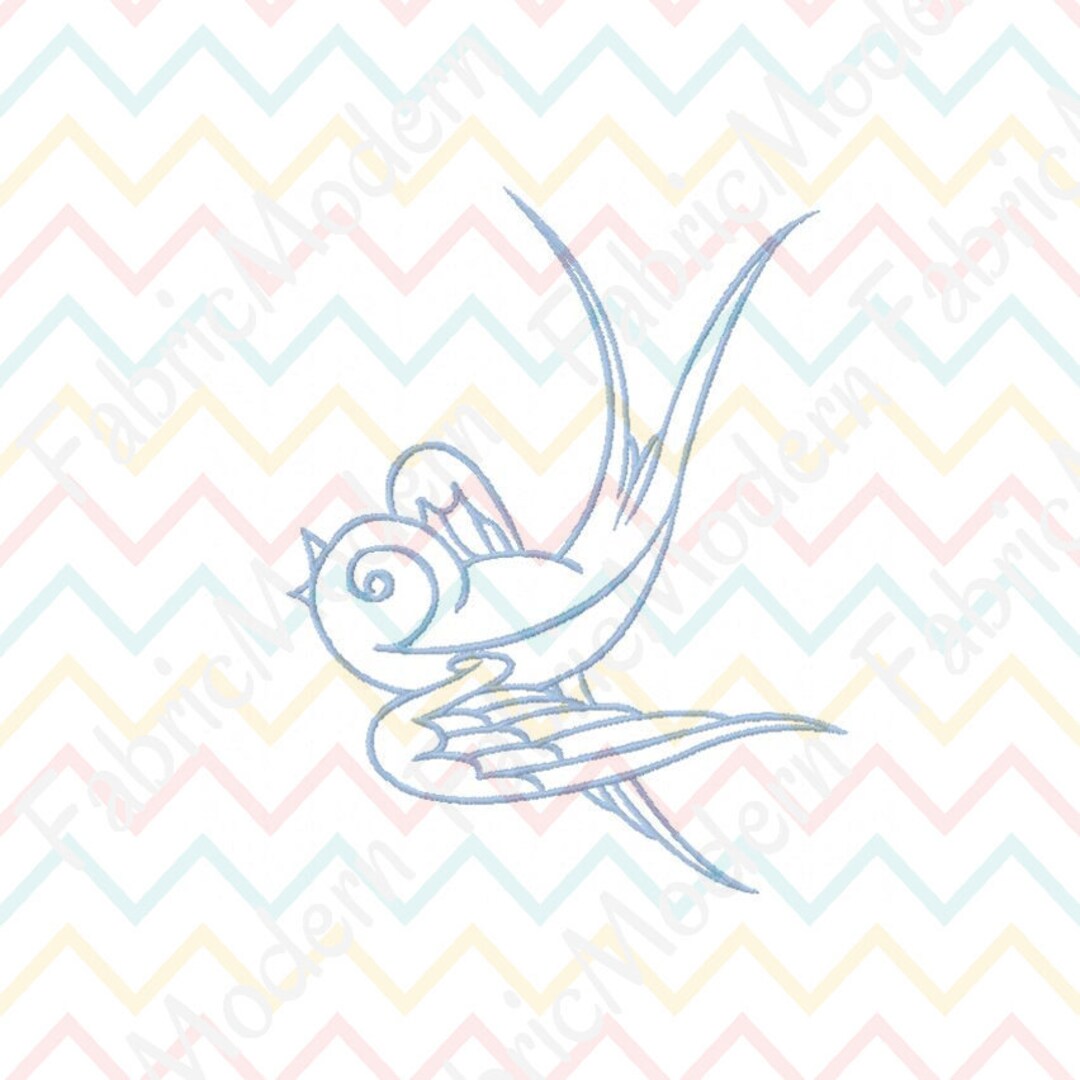 BIRD Machine Embroidery Design Wedding Embroidery Design Bird in Flight ...