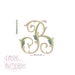 Letter B MONOGRAM Embroidery Design Large Vintage Single #1128-B - Etsy