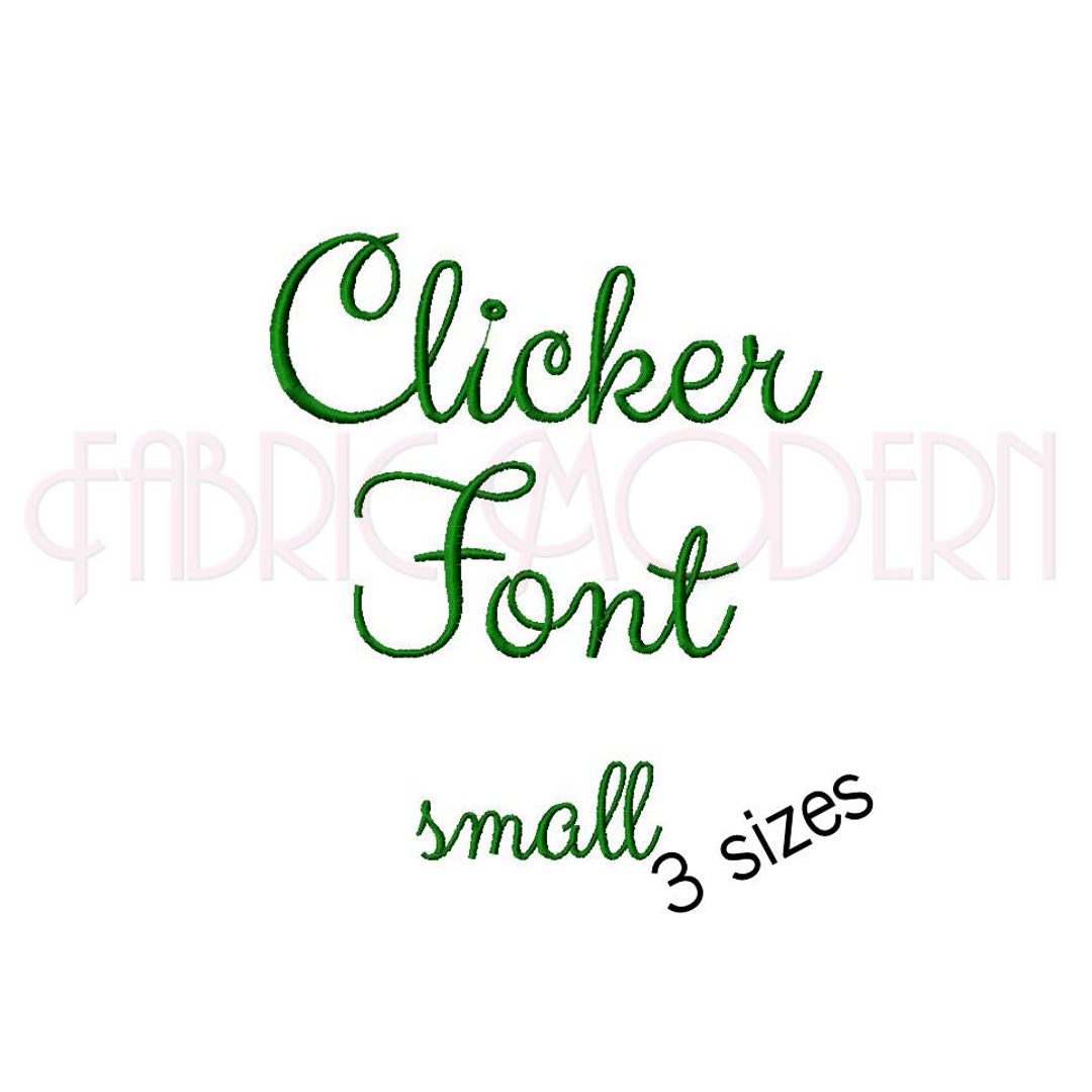 CLICKER FONT BX Font Embroidery Font Embroidery Design 1 Inch 1.5 Inch ...