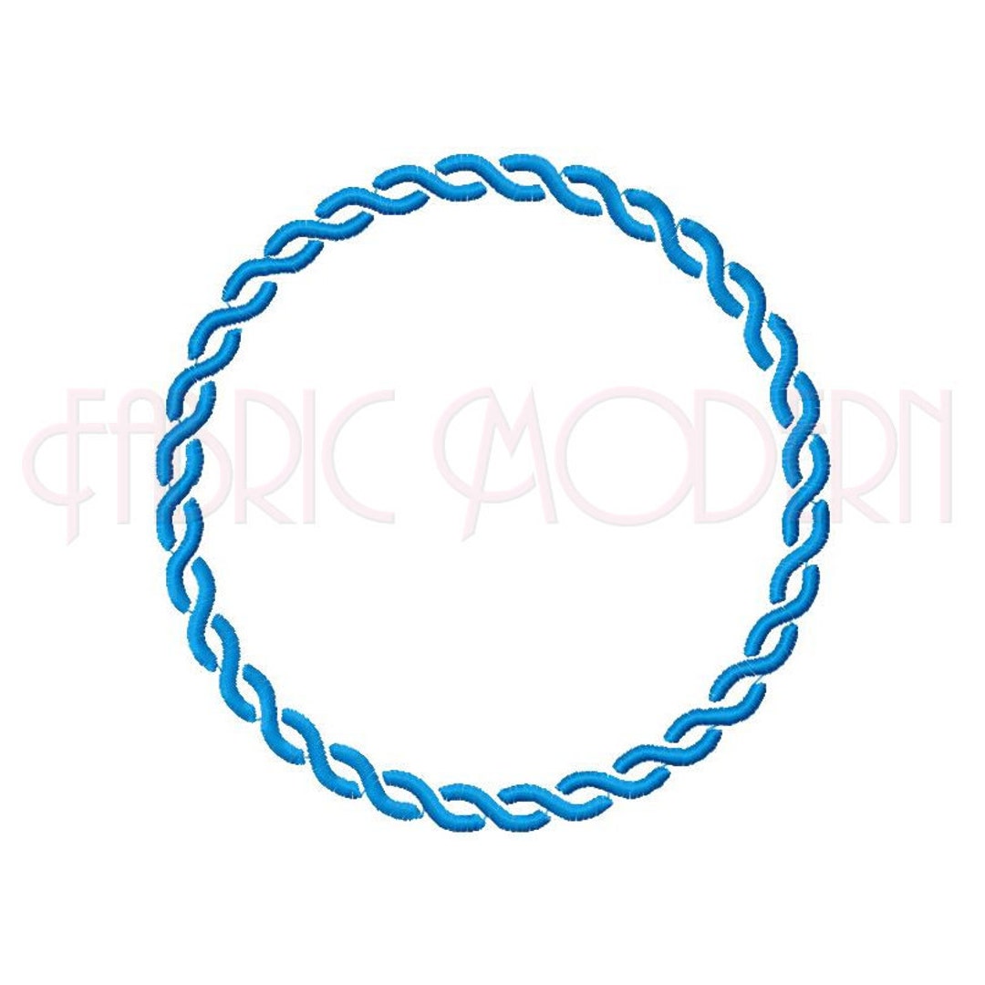 Machine Embroidery Design Rope Circle Border in Multiple Sizes #209b - Etsy