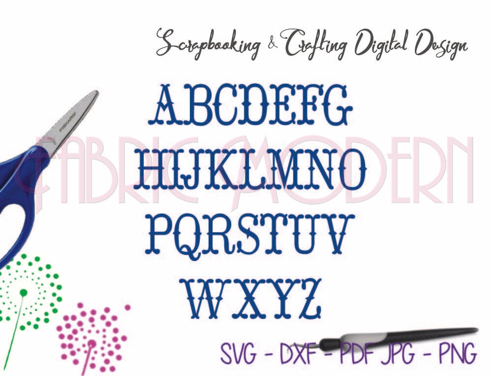 Fish Tail Font Fishtail LETTERS Crafting Design File for Cutting and ...