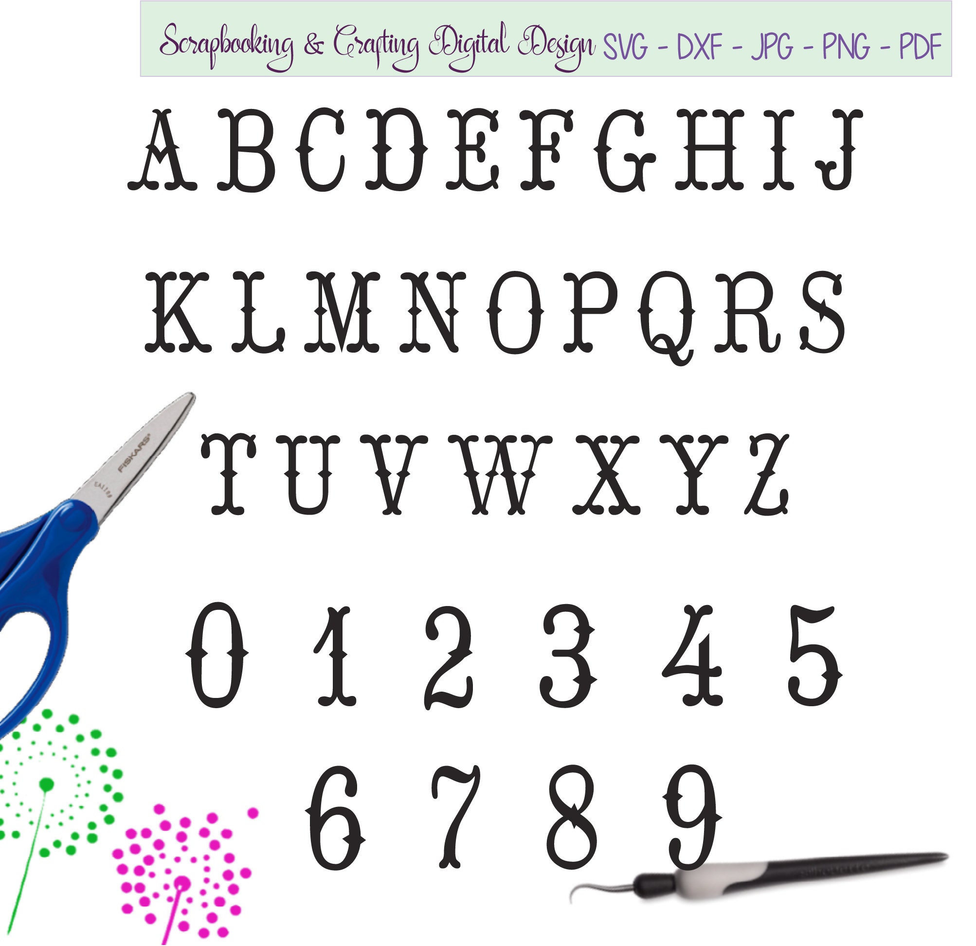 Fishtail SVG Font Tuscan Font Western Fonts Svg File Cameo Fonts ...