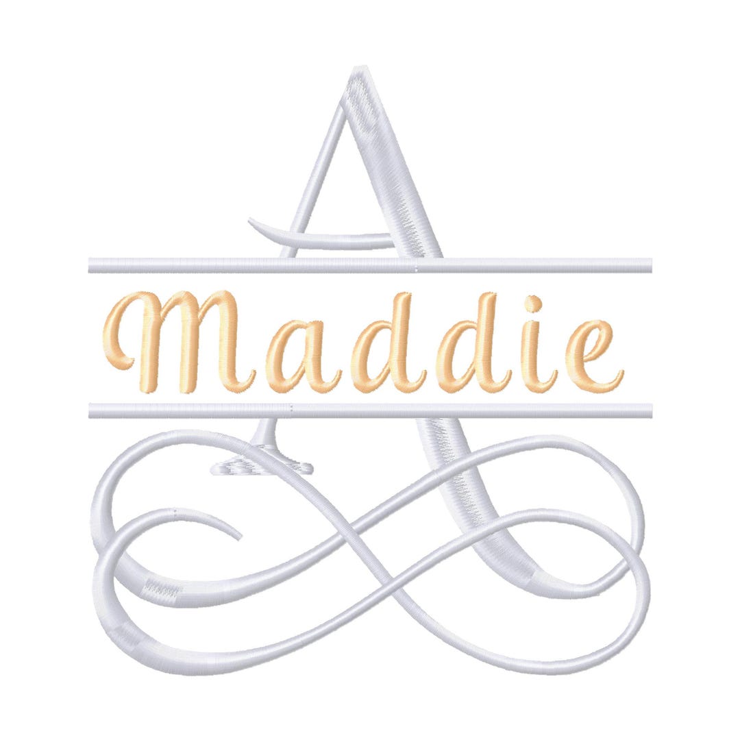 VINE SWASH Split MONOGRAM Embroidery Font Design 6 Inch All Letters ...