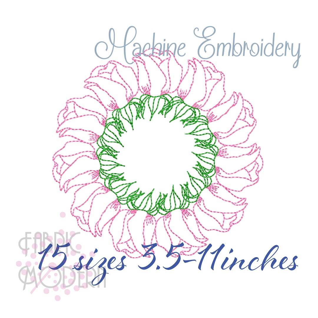 Rosebud Wreath Embroidery Design #1193 - Etsy