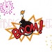 BOOM! Embroidery Design Super Hero Boom and Dynamite Bomb Word in Six ...