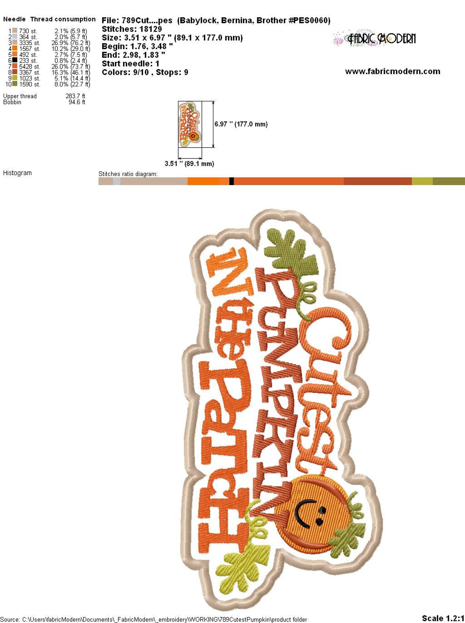 CUTEST PUMPKIN in the PATCH Embroidery Design, Halloween Machine ...