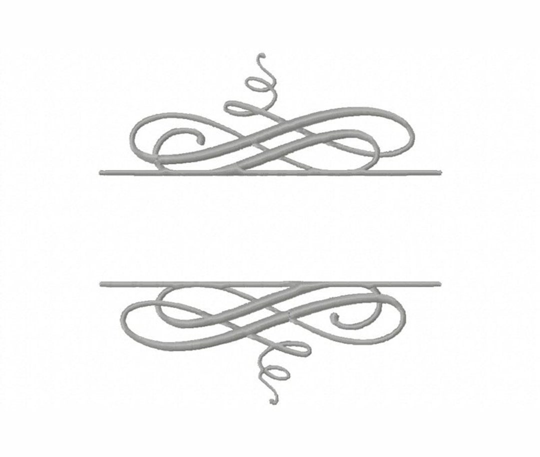 SPLIT MONOGRAM FRAME Machine Embroidery Design Multiple Sizes #444 - Etsy