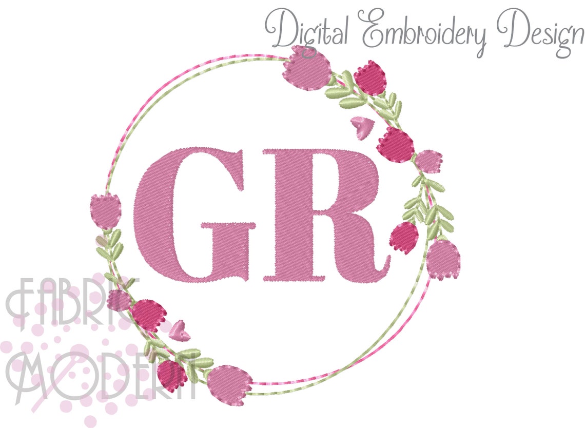 3 Inch BOLD Monogram Font Embroidery Design Modern Monogram - Etsy