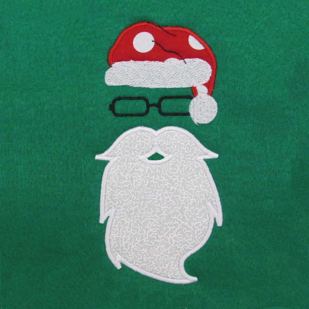 HIPSTER SANTA Embroidery Design Collection Fill and Applique' 9 Sizes ...