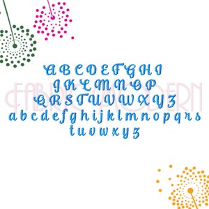 1/2 Inch ANNIE SCRIPT FONT Embroidery Design #631-.5 - Etsy