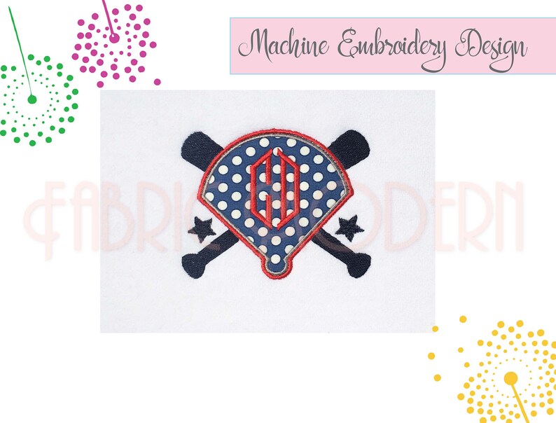 BASEBALL Home plate monogram frame Applique' | Etsy