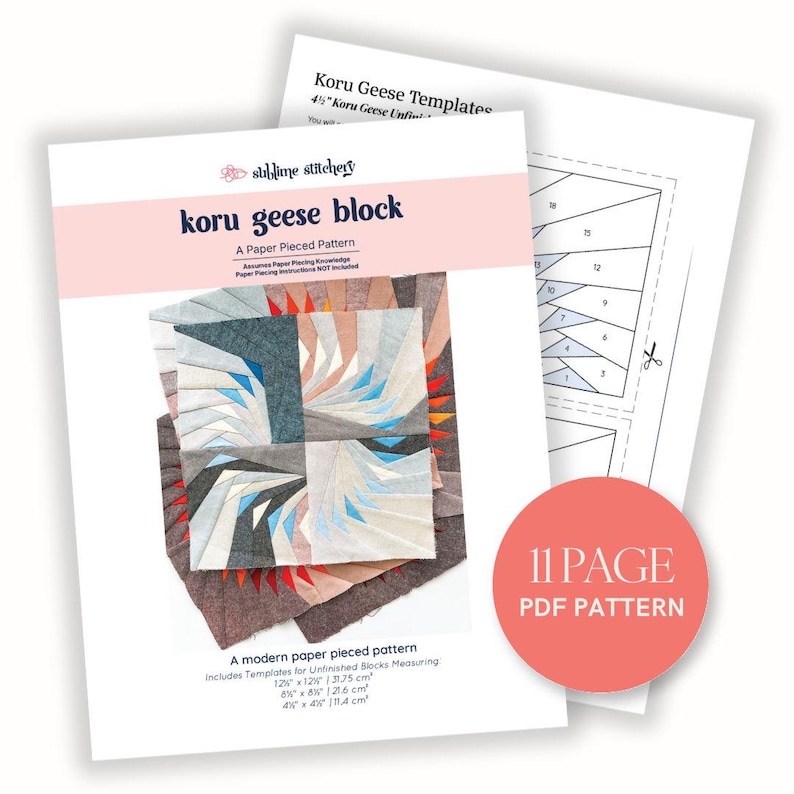 Your Next Temperature Quilt! - A Paper Pieced Pattern Called Koru Geese ...