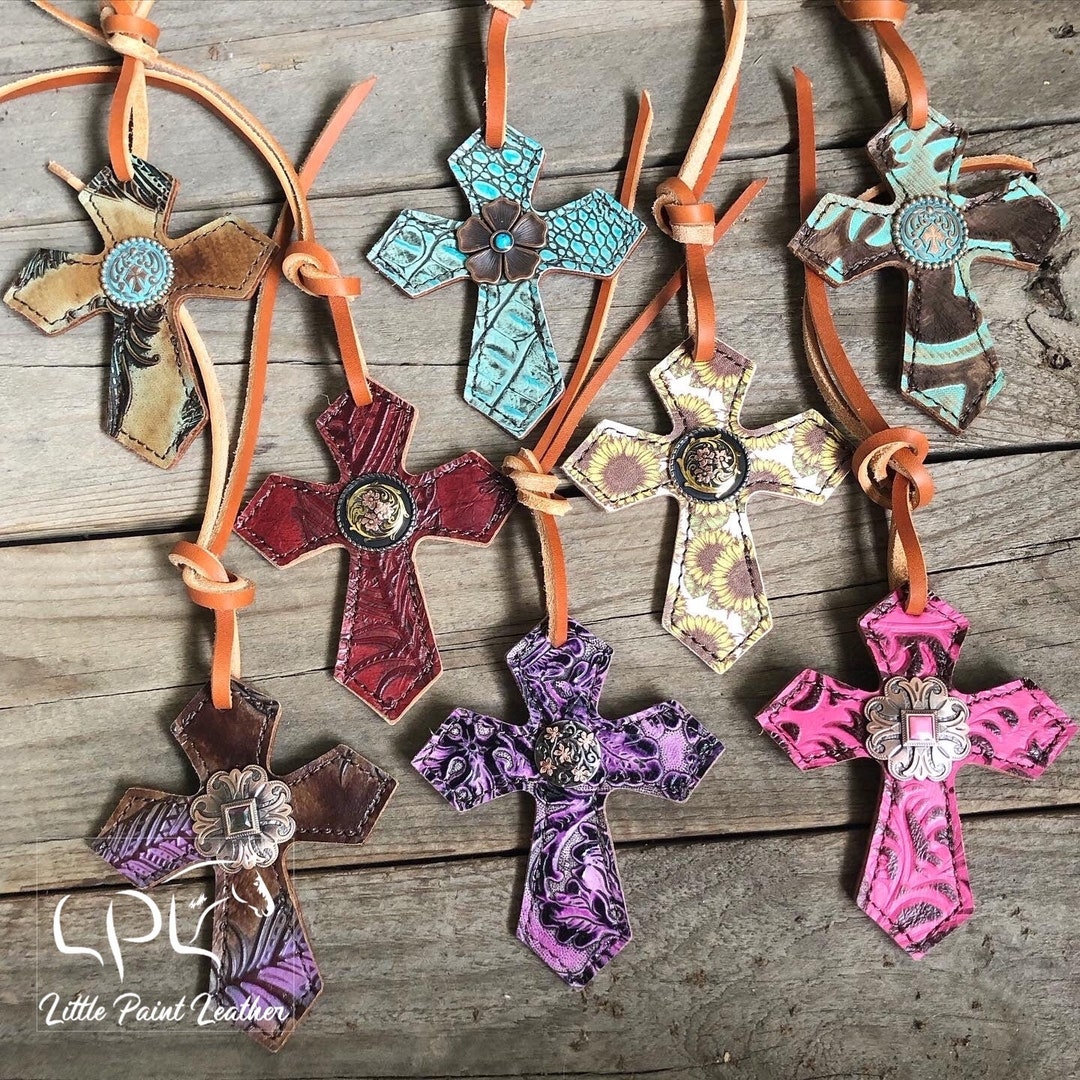 Saddle Cross Leather Cross Saddle Charm Keychain - Etsy