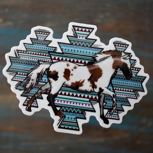 Turquoise Paint Horse Sticker Vinyl Decal Southwestern - Etsy