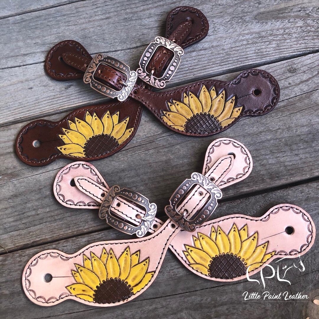 Sunflower Spur Straps Horse Tack Western Horse Tack - Etsy