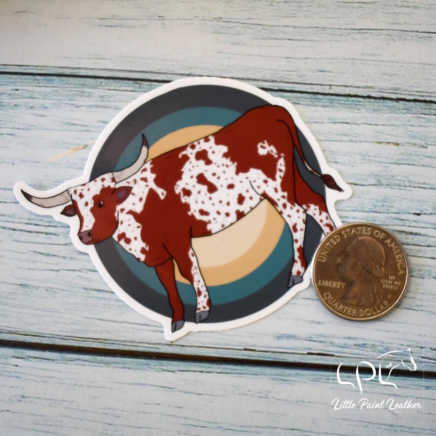 Longhorn Cow Sticker Vinyl Decal Retro Western Steer | Etsy