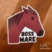 Boss Mare Sticker Vinyl Decal Horse Sticker Horse Decal Equestrian ...