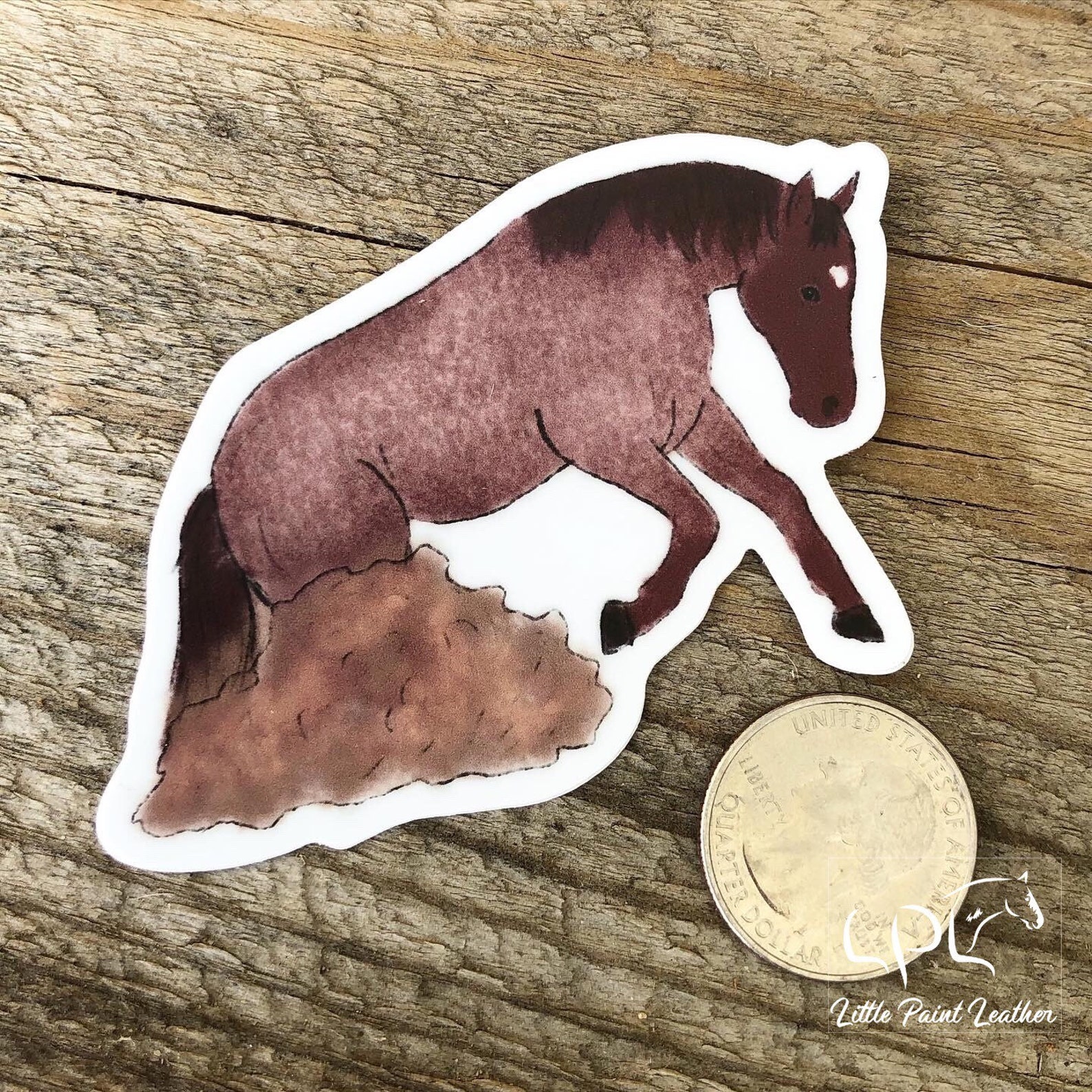 Reining Horse Sticker Vinyl Decal Strawberry Roan Red - Etsy