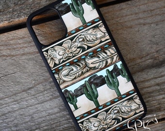 Leather Phone Case Western - Etsy