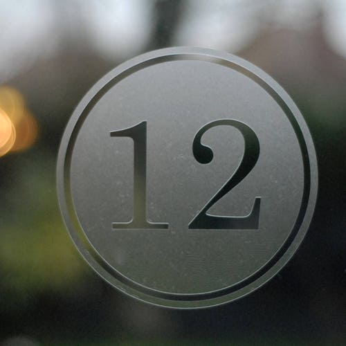 Classic Frosted Fanlight Door Number Etched Glass House - Etsy UK