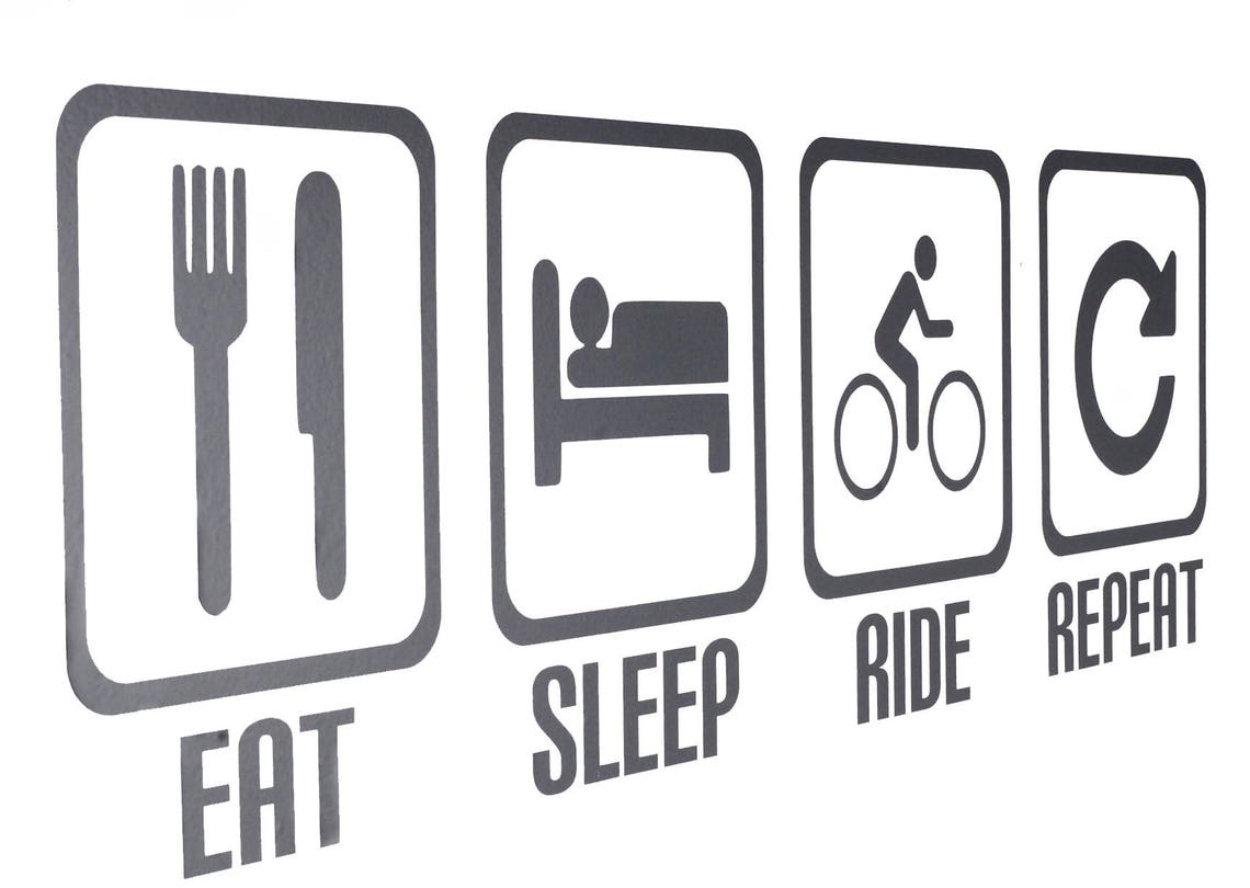 Eat Sleep Ride Repeat Vinyl Wall Art Decals/stickers Various - Etsy