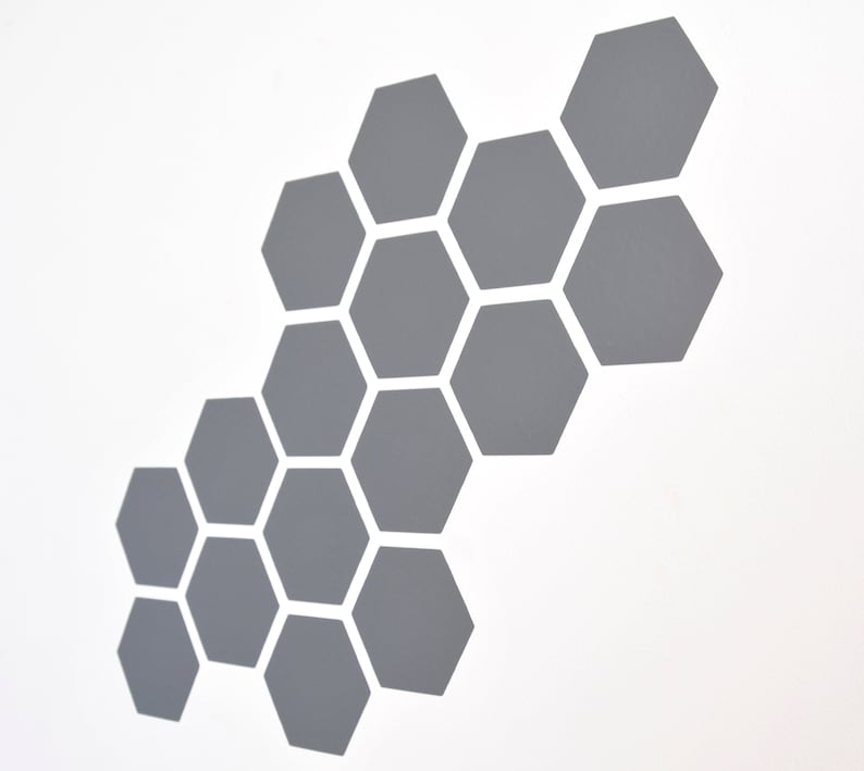 Hexagon Wall Art Decals/stickers Various Colours & Sizes - Etsy