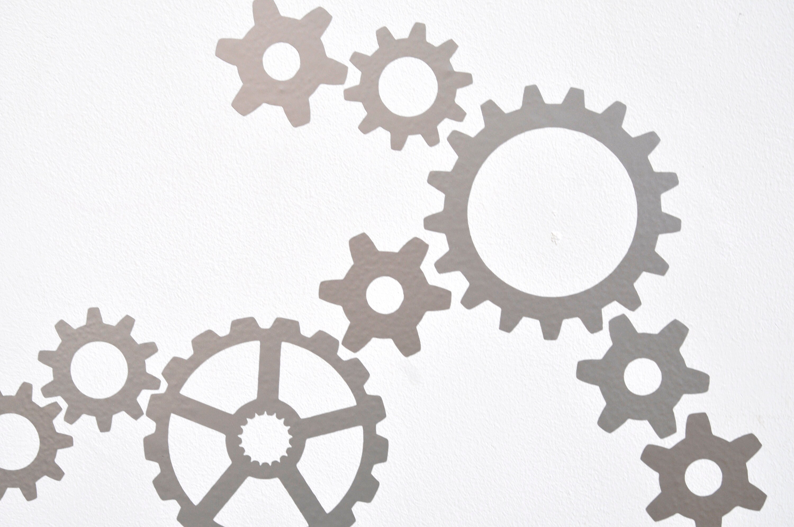 Cogs Vinyl Wall Art Decals/stickers Various Colours Steam | Etsy