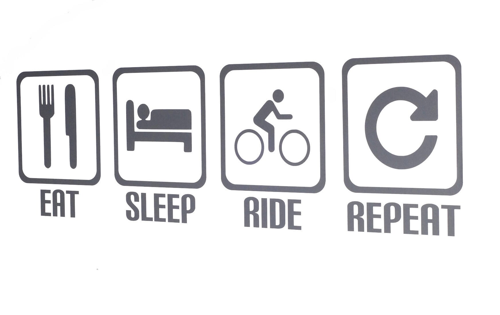Eat Sleep Ride Repeat Vinyl Wall Art Decals/stickers Various | Etsy