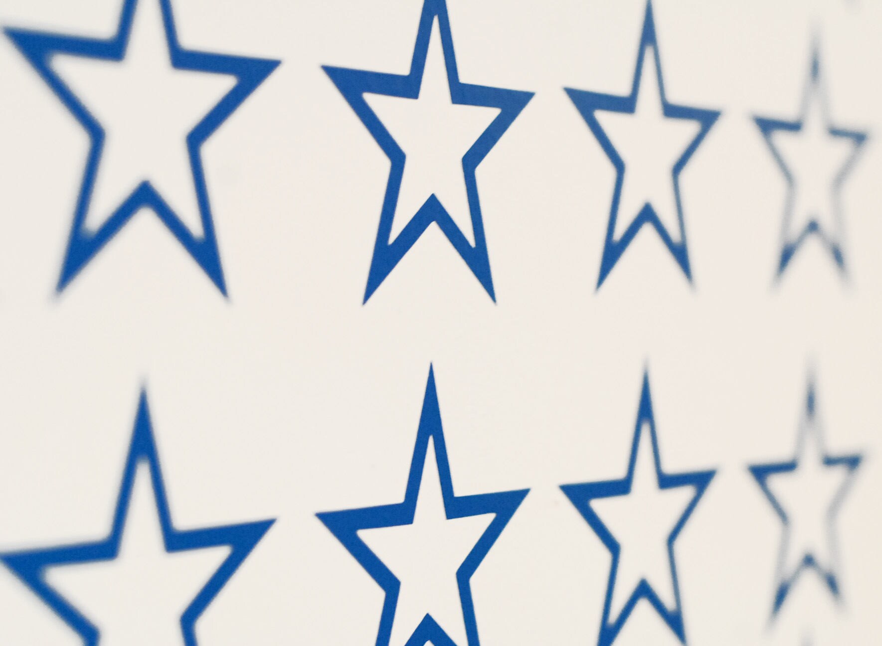 Cool Star Outline Vinyl Wall Art Decals/stickers - Various Colours ...