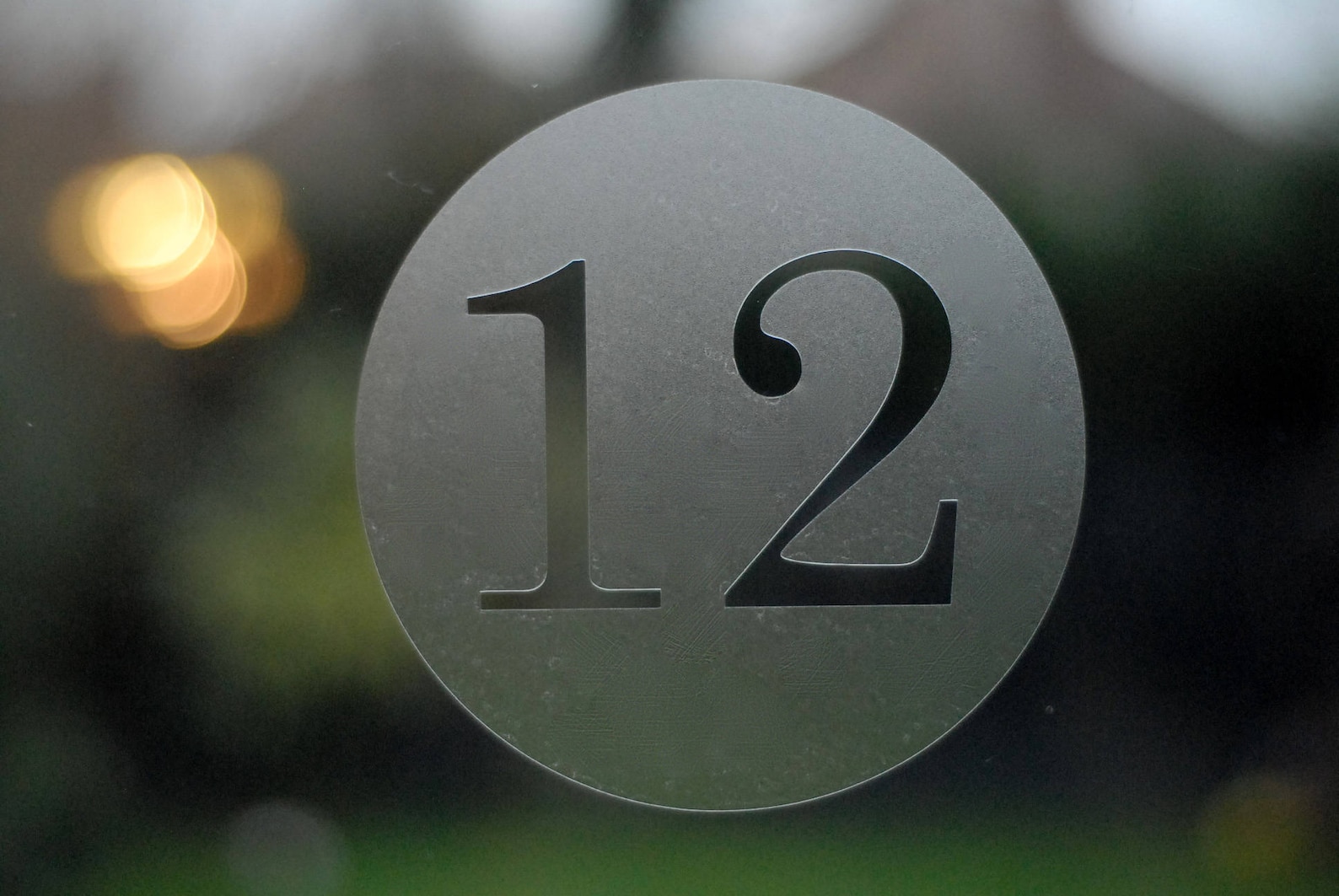 Traditional Round House Number Decal - Etched Glass Style - Various ...