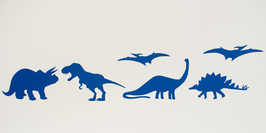 Dinosaur Vinyl Wall Art Decals/stickers - Various Colours - Etsy