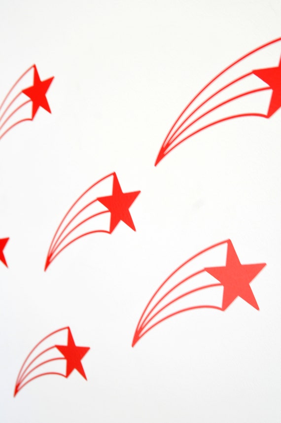 Shooting Star Wall Art Decals/stickers Various Colours & - Etsy UK