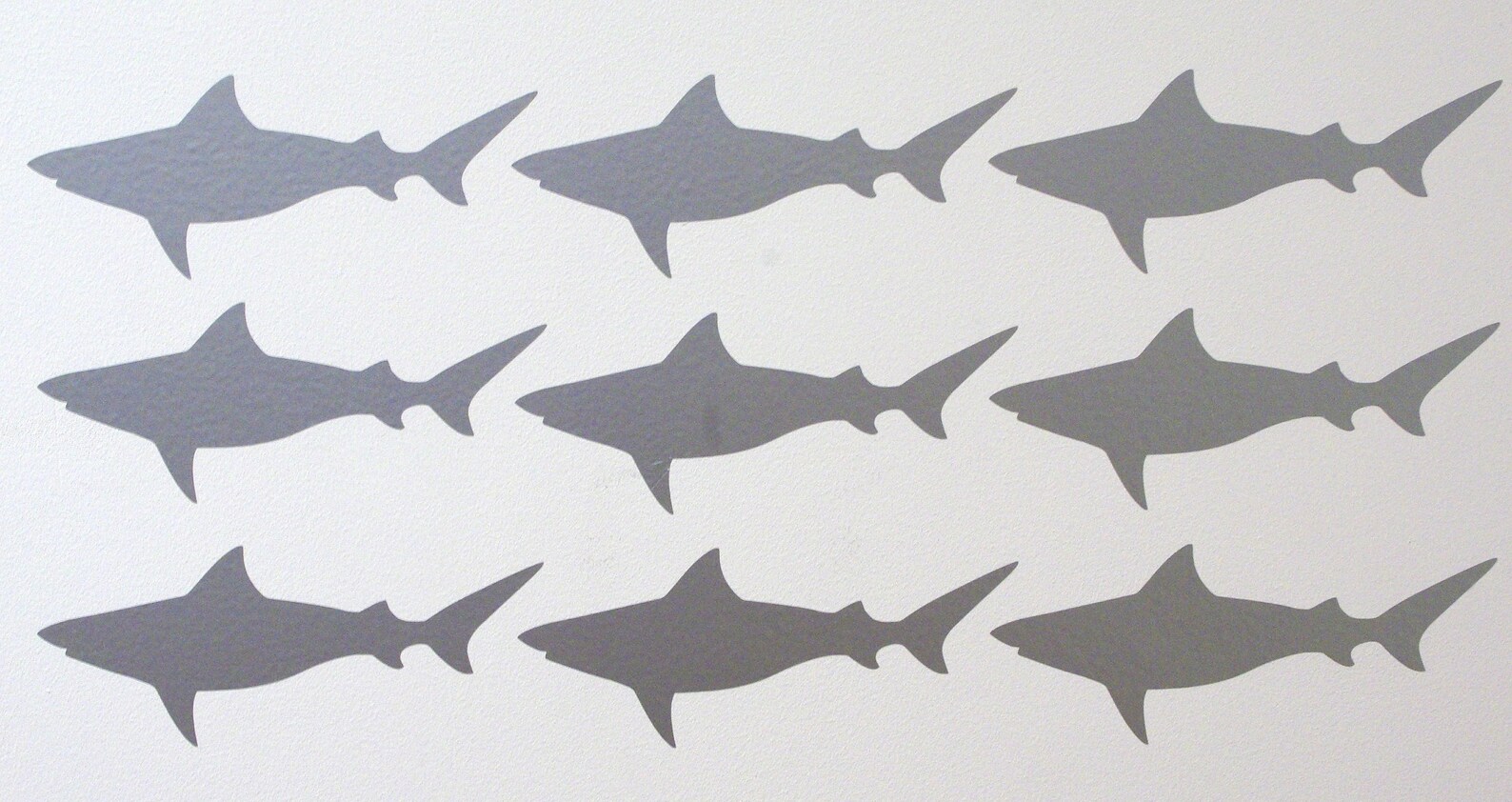Fun Shark Vinyl Wall Art Decals/stickers - Various Colours & Sizes ...