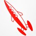 Retro Rocket Vinyl Wall Art Decals/stickers - Various Colours - Etsy UK
