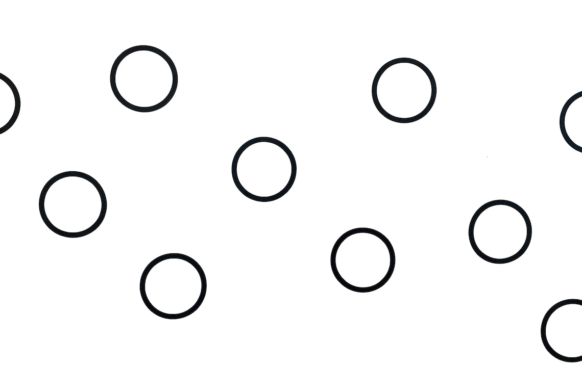 Polka Dot Circle Outline Contemporary Wall Art Decals/stickers - Etsy UK