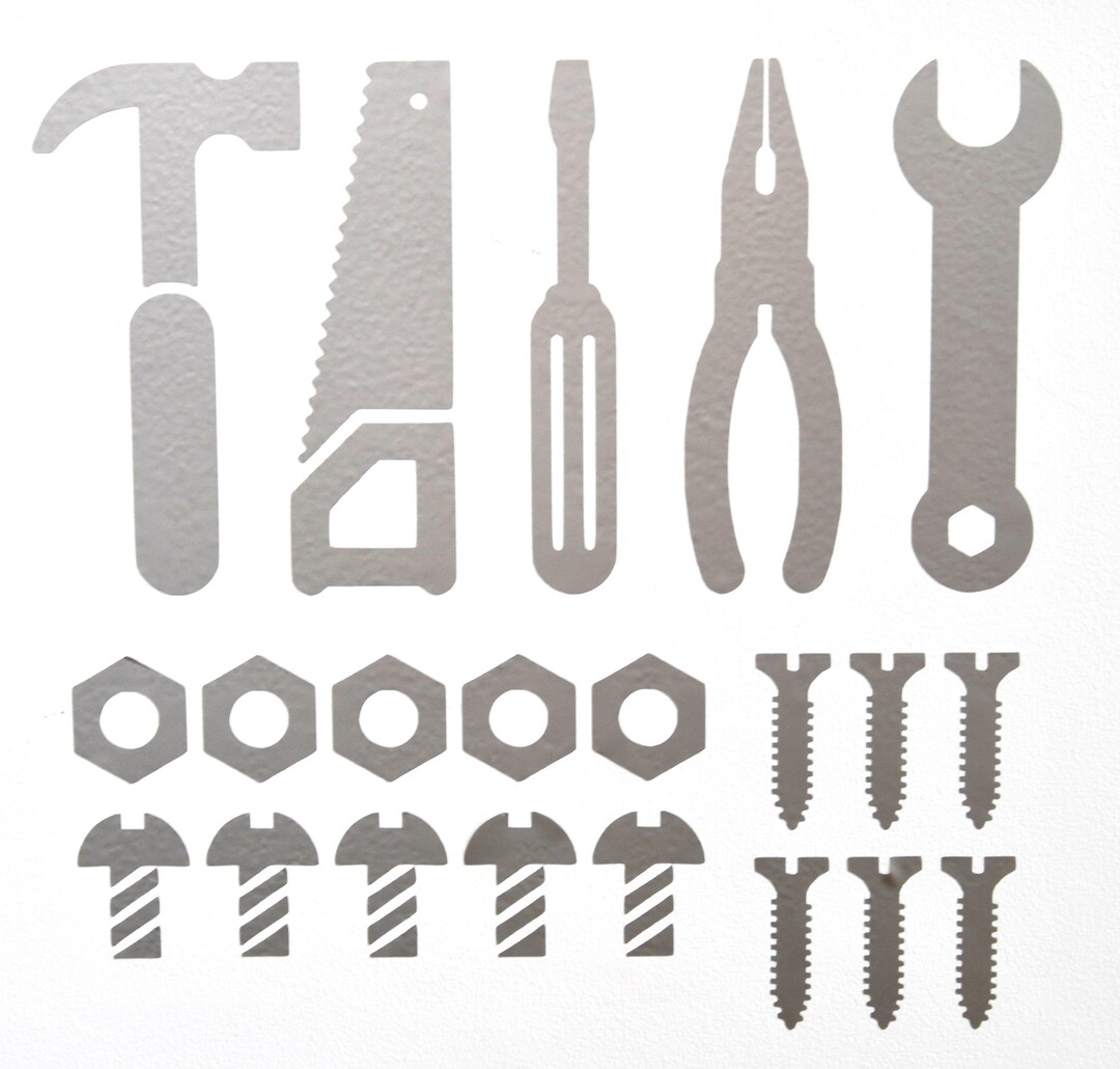 Tools, Nuts and Bolts Vinyl Wall Art Decals/stickers Various Colours - Etsy