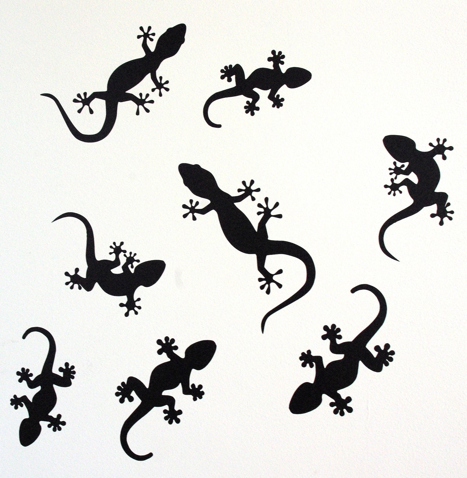 Gecko Lizard Vinyl Wall Art Decals/stickers - Various Colours - Etsy UK