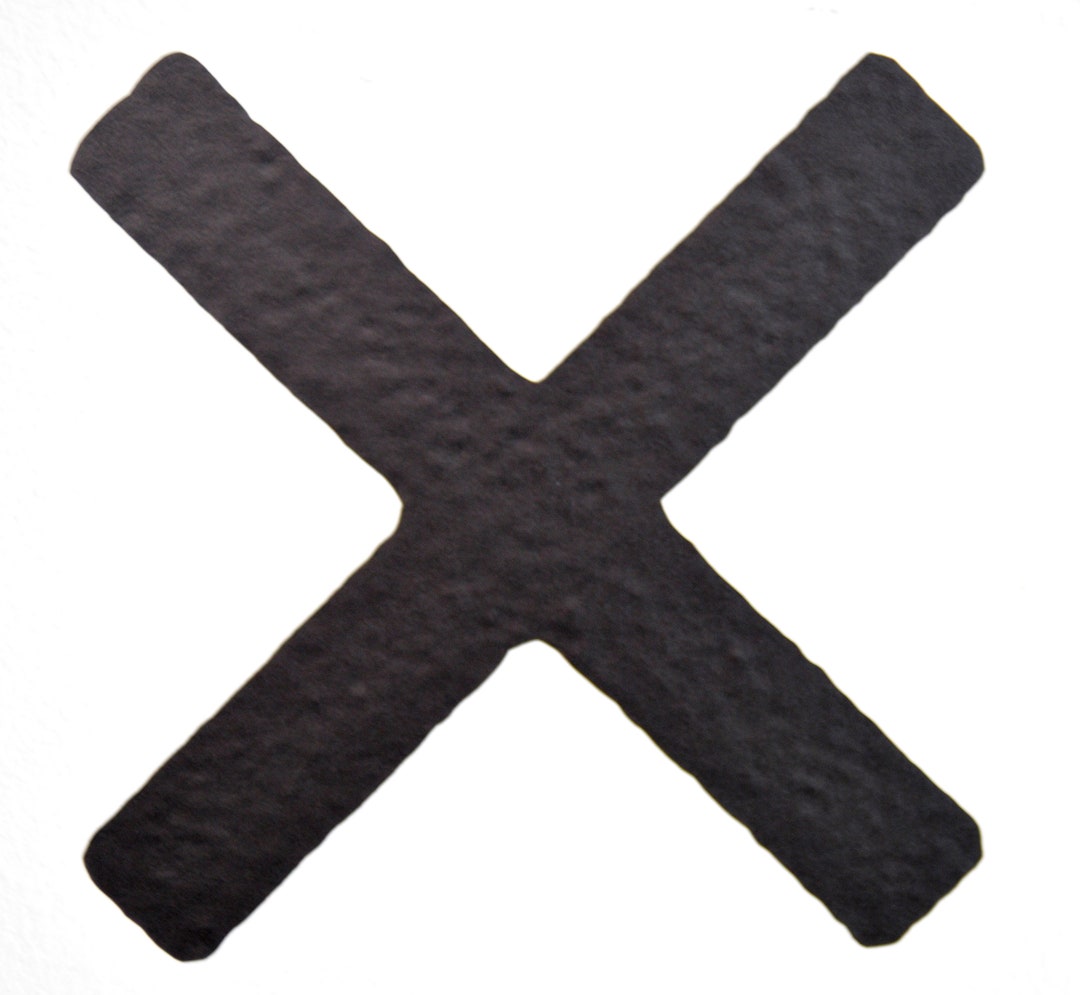 X / Distressed Cross Wall Art Decals/stickers - Various Colours & Sizes ...