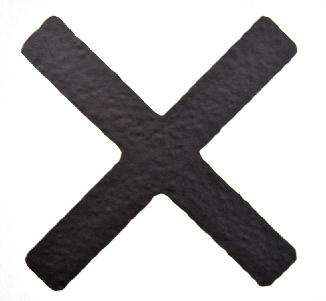 X / Distressed Cross Wall Art Decals/stickers - Various Colours & Sizes ...