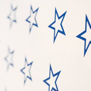 Cool Star Outline Vinyl Wall Art Decals/stickers - Various Colours ...