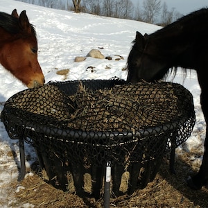 Slow Feed Hay Net for Over Your Hay Basket, Easy Fill. Soft Woven ...