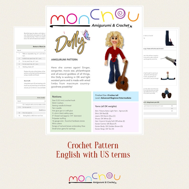 Dolly Crochet Doll Pattern - Etsy