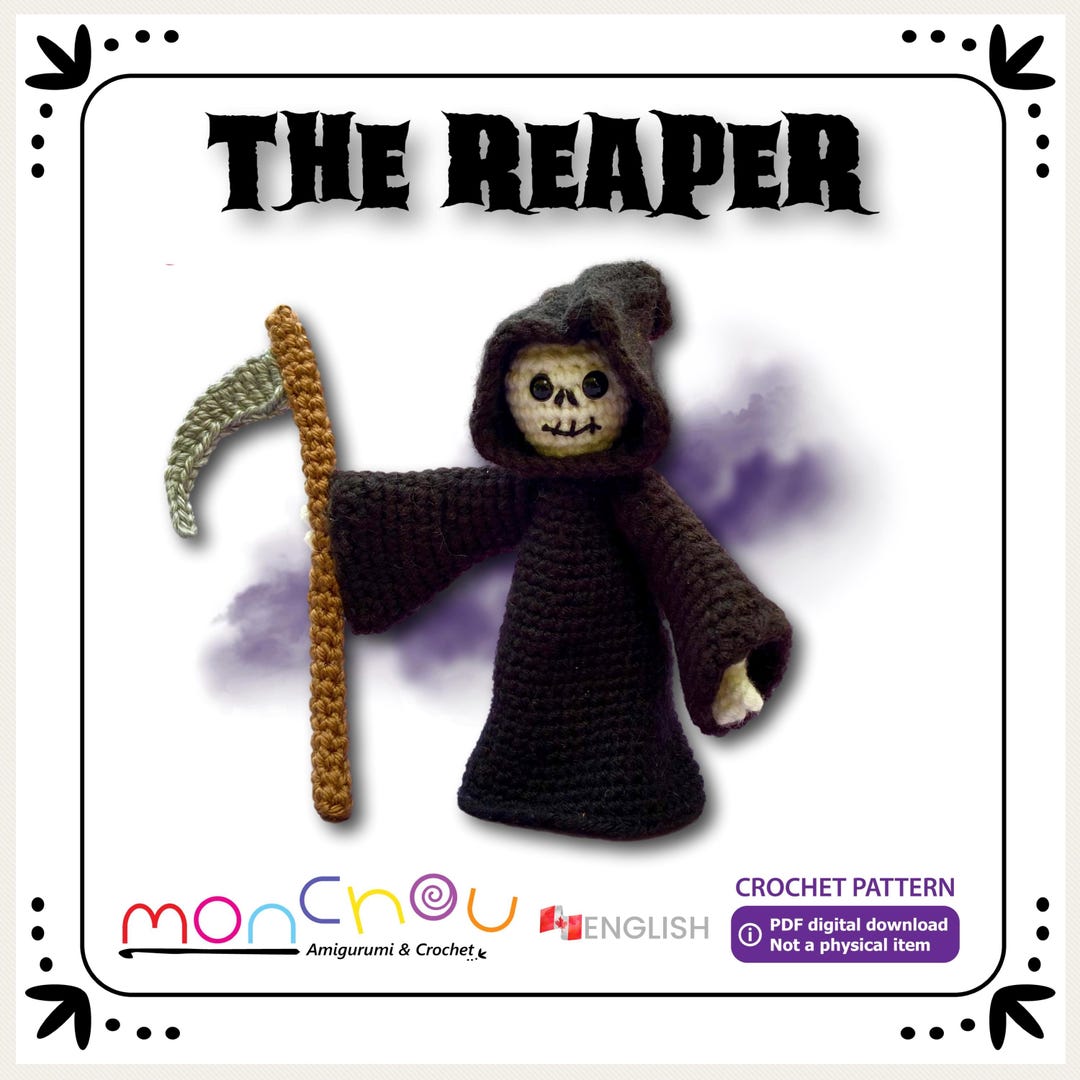 The Grim Reaper Crochet Doll Pattern - Etsy