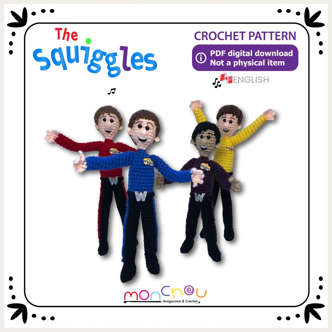 The Squiggles Crochet Dolls Pattern - Etsy