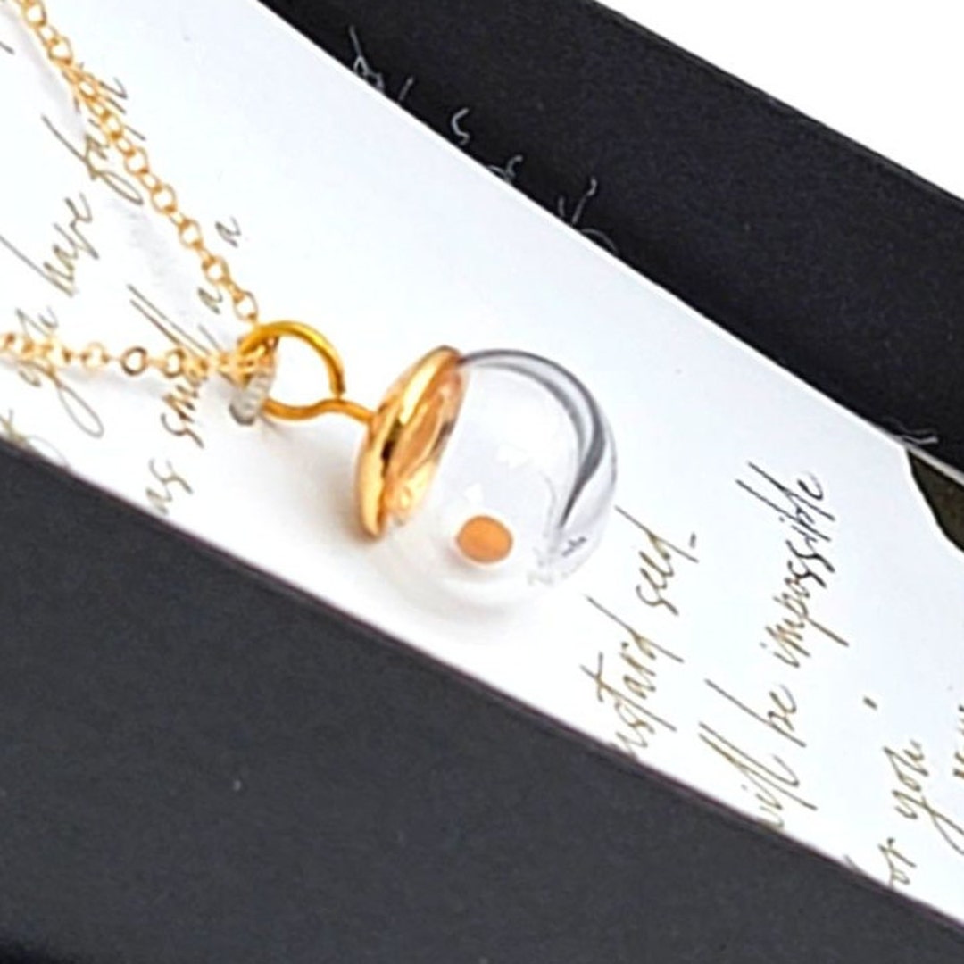 Mustard Seed Necklace in Gold 14K Gold-filled Faith Jewelry - Etsy