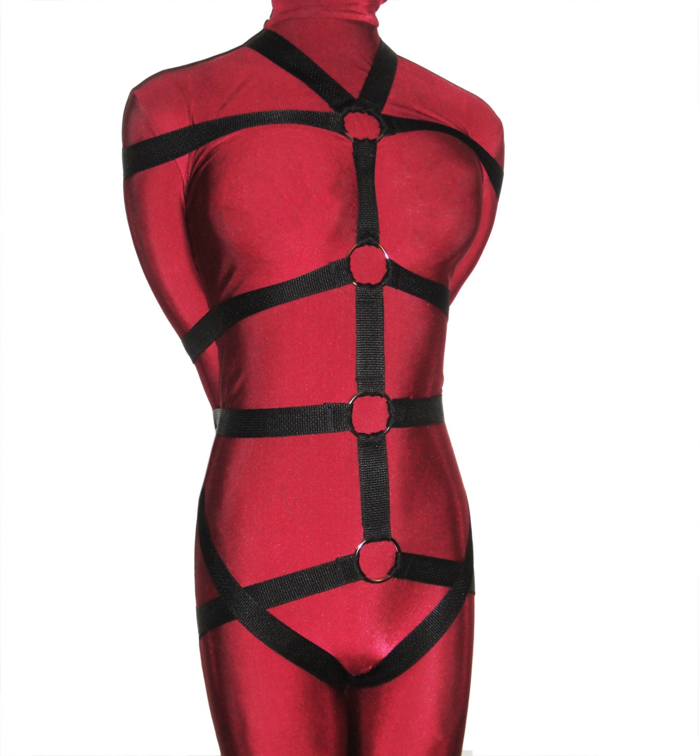Mens Five Point Poly Webbing Bondage Harness Crotch Etsy