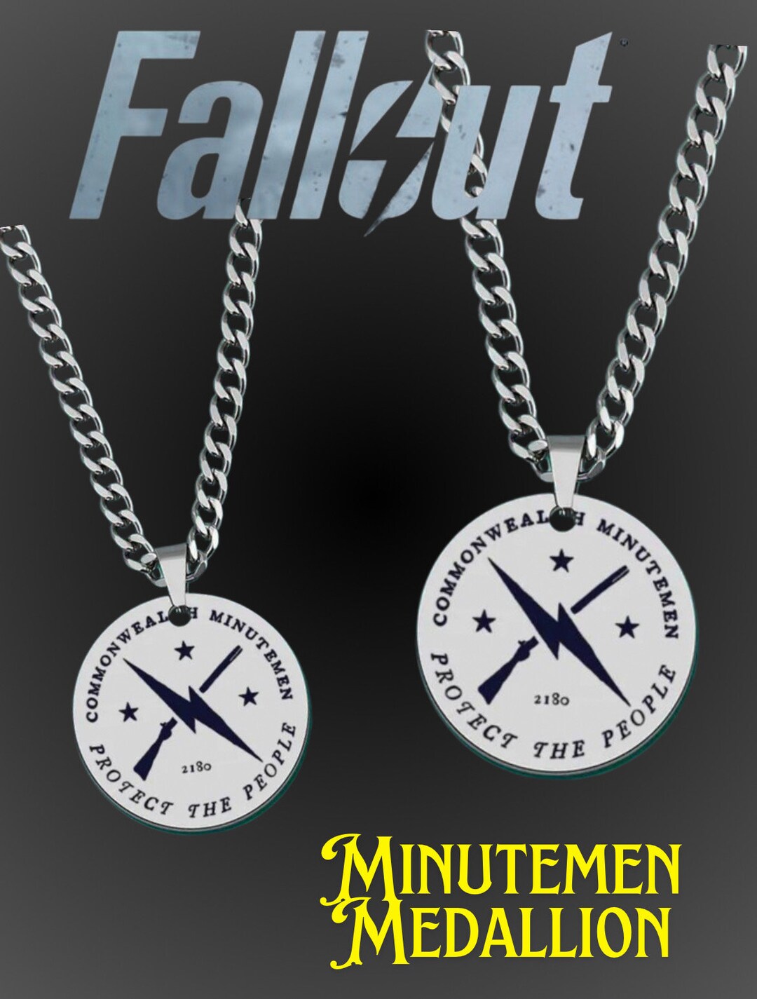 Fallout Minutemen Round Pendant Necklace - Etsy