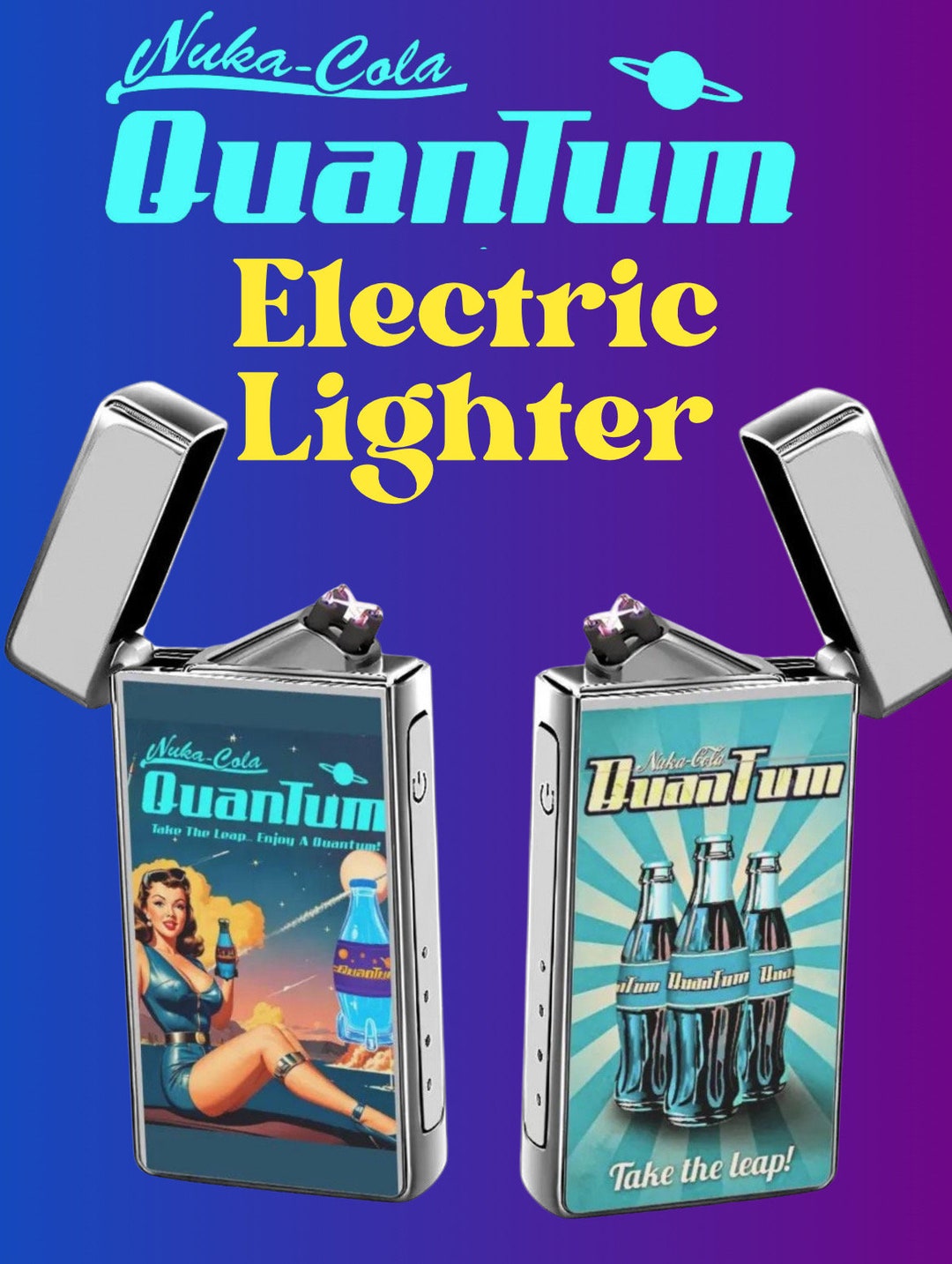 Nuka Cola Quantum Fallout Rechargeable Electric Lighter Double Sided ...
