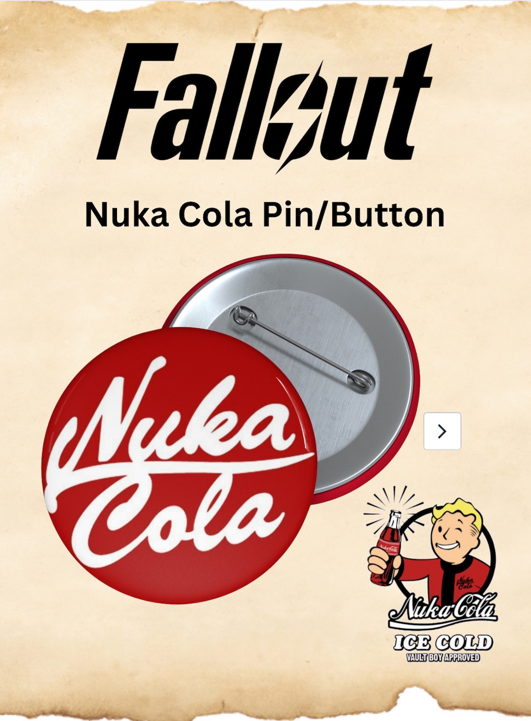 Fallout Nuka Cola Pin Button - Etsy