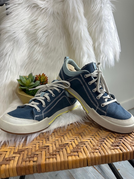 MERRELL Rant Blue Wing Stitched Canvas Sneakers Shoes… - Gem